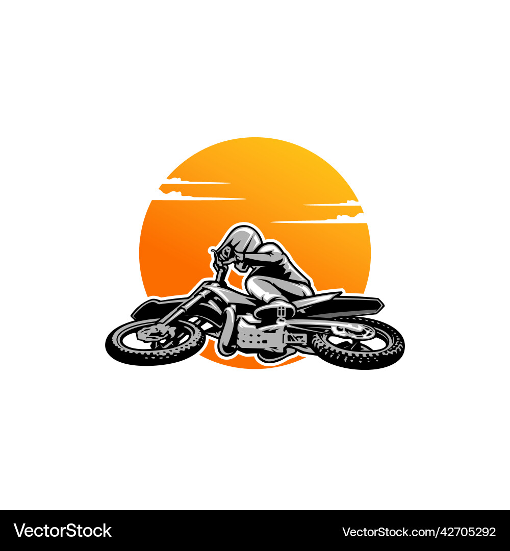 Motocross trails adventure Royalty Free Vector Image