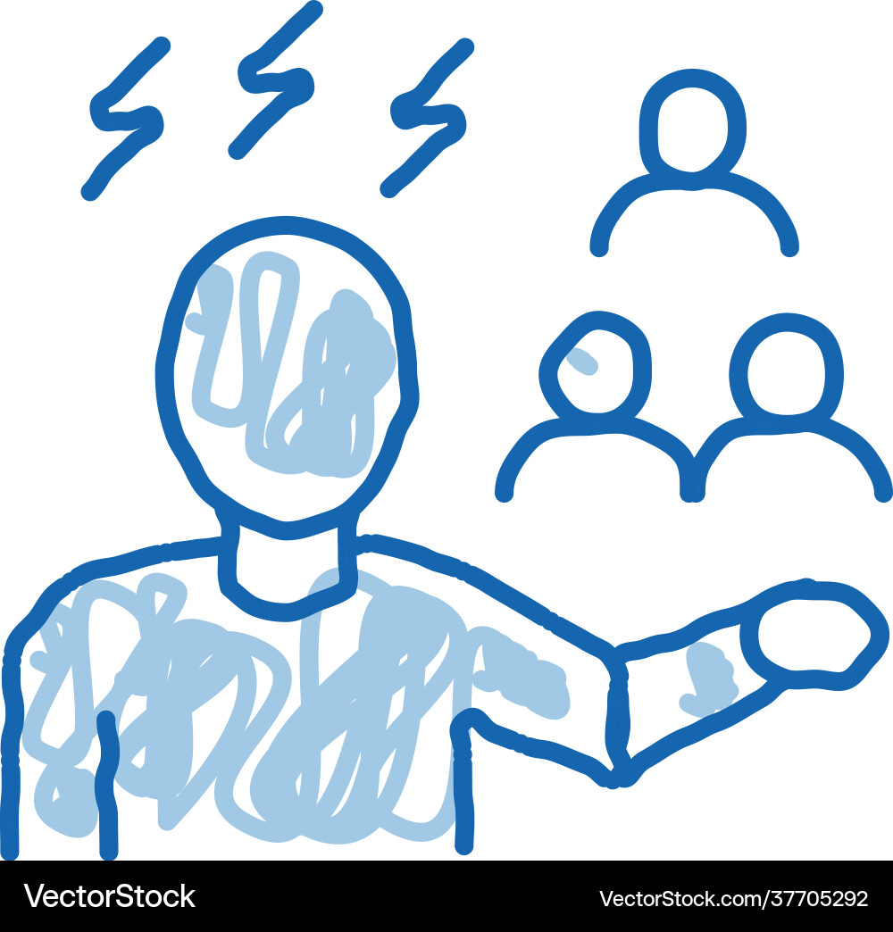 Racist expression doodle icon hand drawn Vector Image