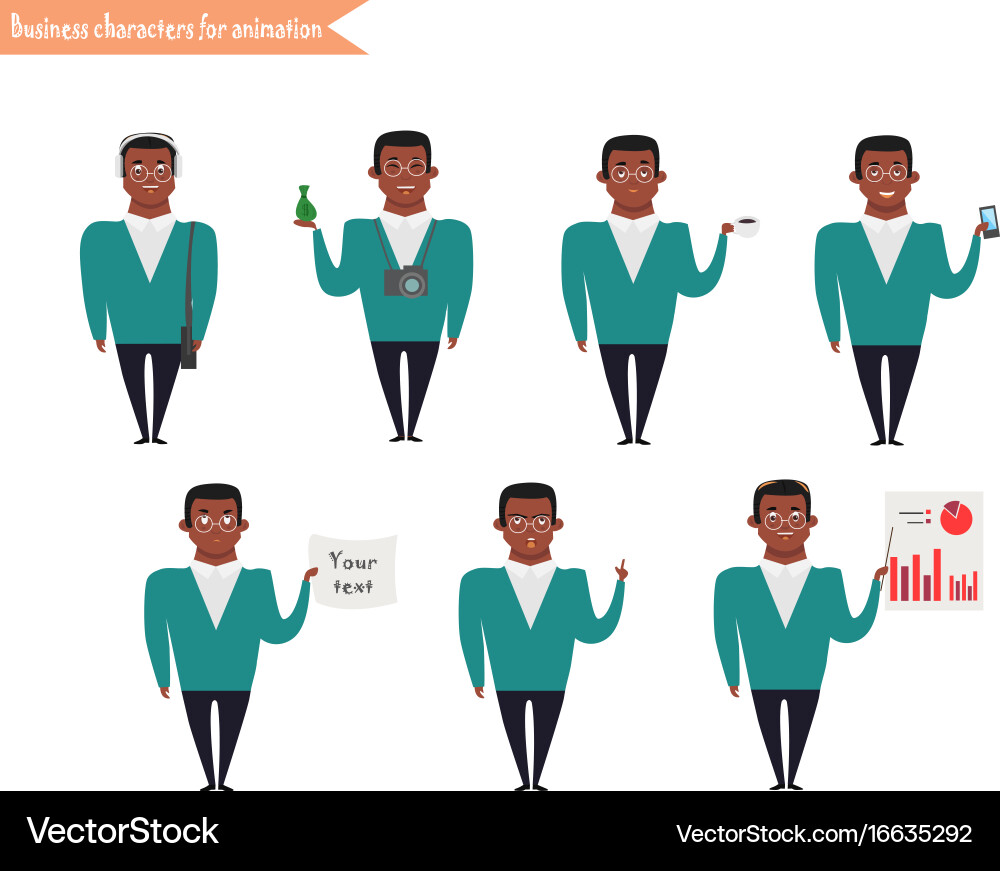 Ready-to-use character set Royalty Free Vector Image