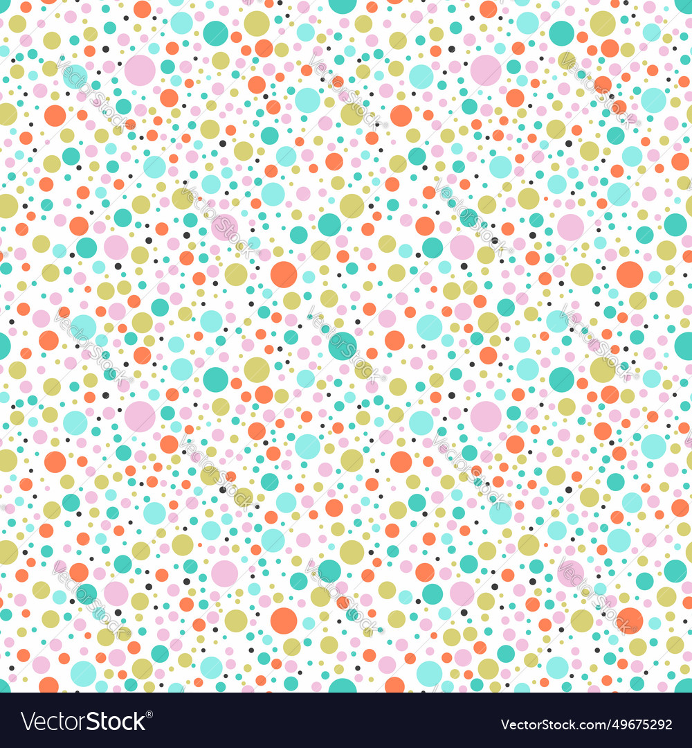 Seamless colorful dots background pastel color Vector Image