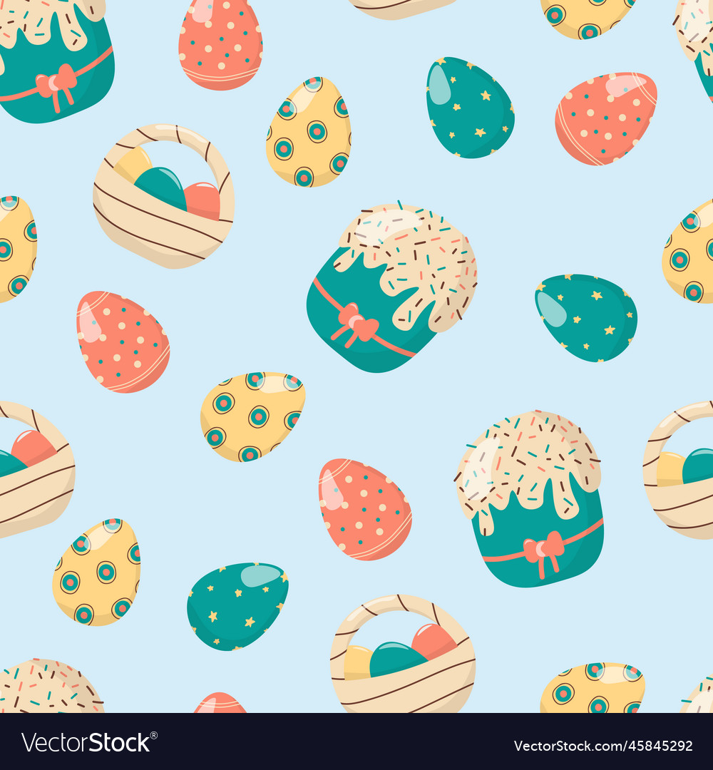 Seamless spring easter pattern Royalty Free Vector Image
