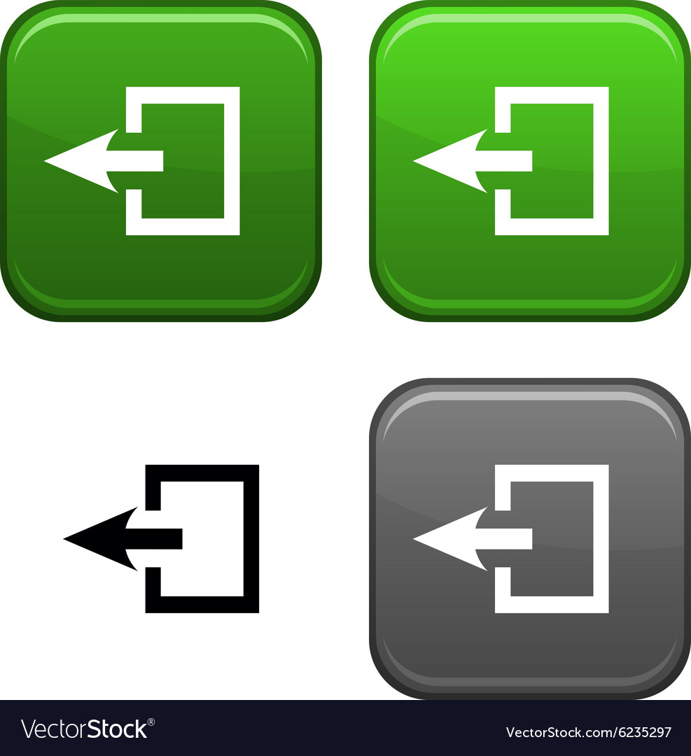 Exit button Royalty Free Vector Image - VectorStock