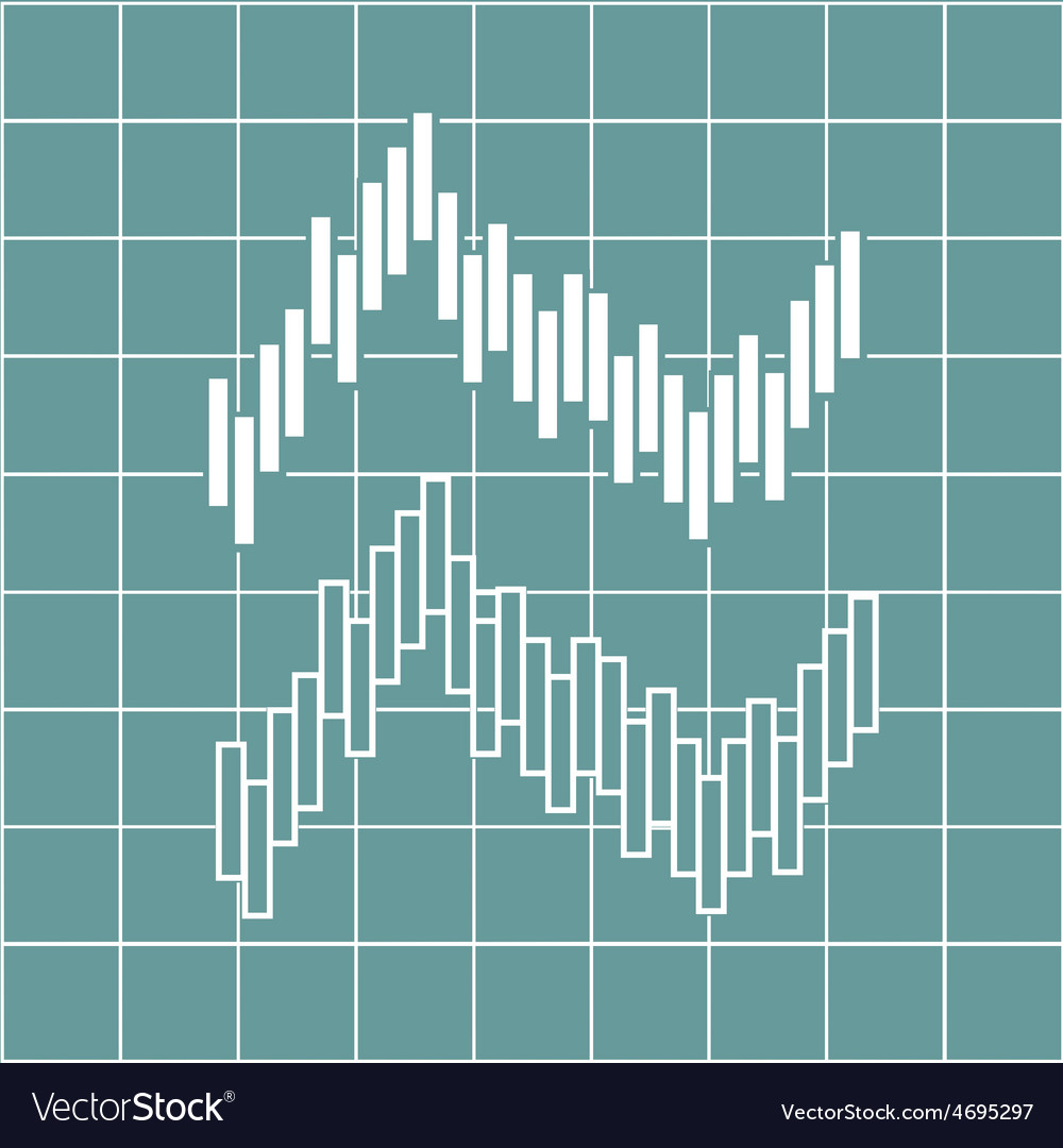 Financial graph chart Royalty Free Vector Image