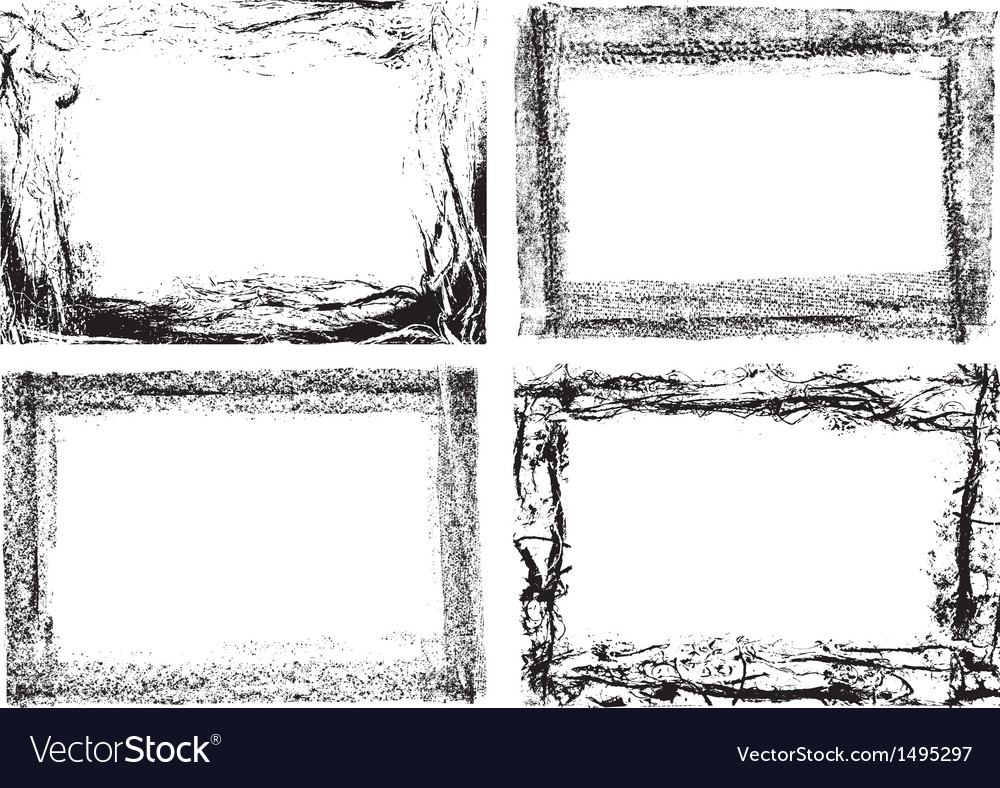 Grunge frames set Royalty Free Vector Image - VectorStock