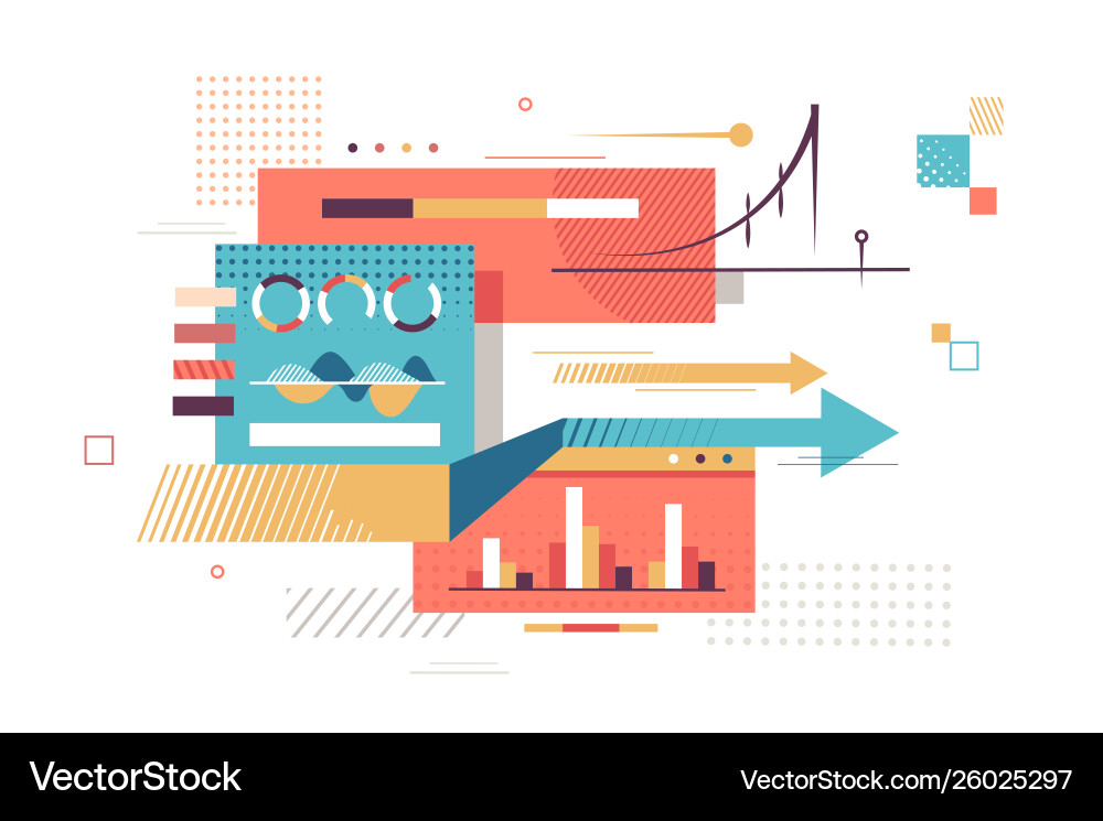 Important statistics data Royalty Free Vector Image
