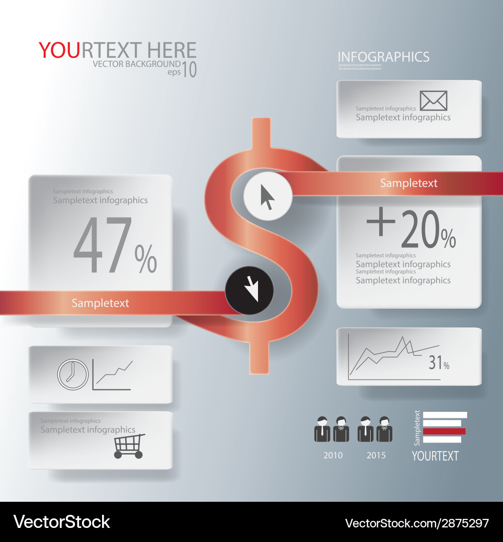 Magnet for abstract business infographic Vector Image