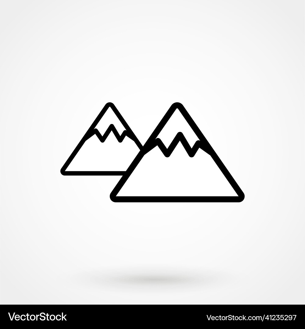 Mountain icon isolated sign symbol Royalty Free Vector Image