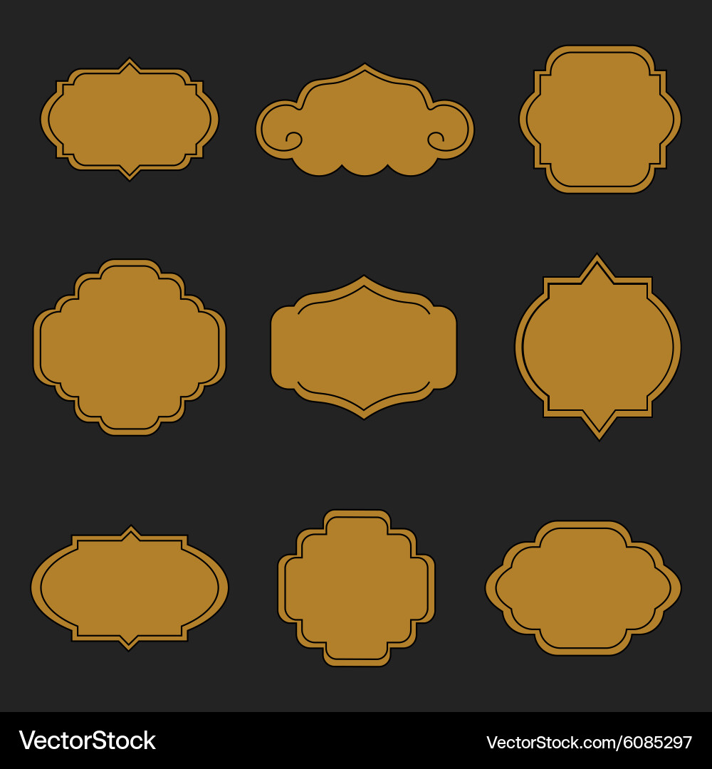 Set of labels on black background Royalty Free Vector Image