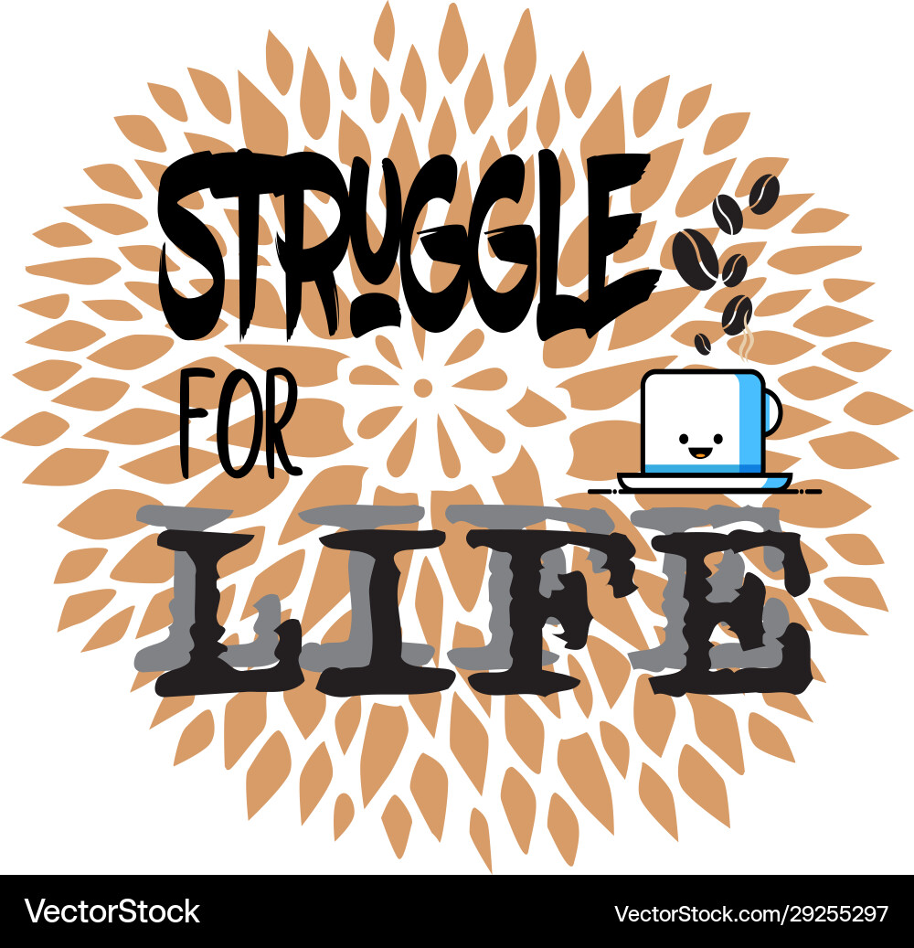 Struggle for live card lettering typography design