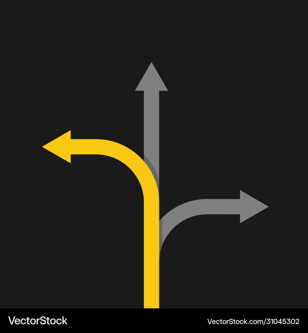 Arrow concept competition straight white on dark Vector Image