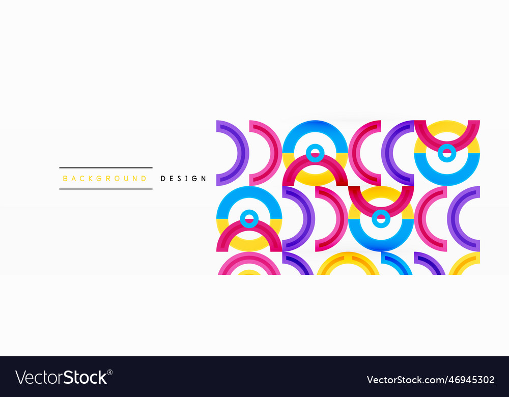 Circles are arranged in a grid pattern abstract Vector Image