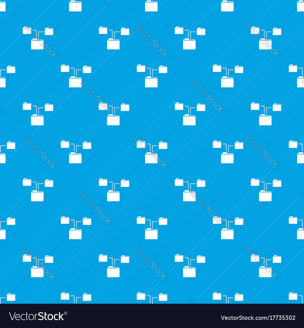 Folders structure pattern seamless blue Royalty Free Vector