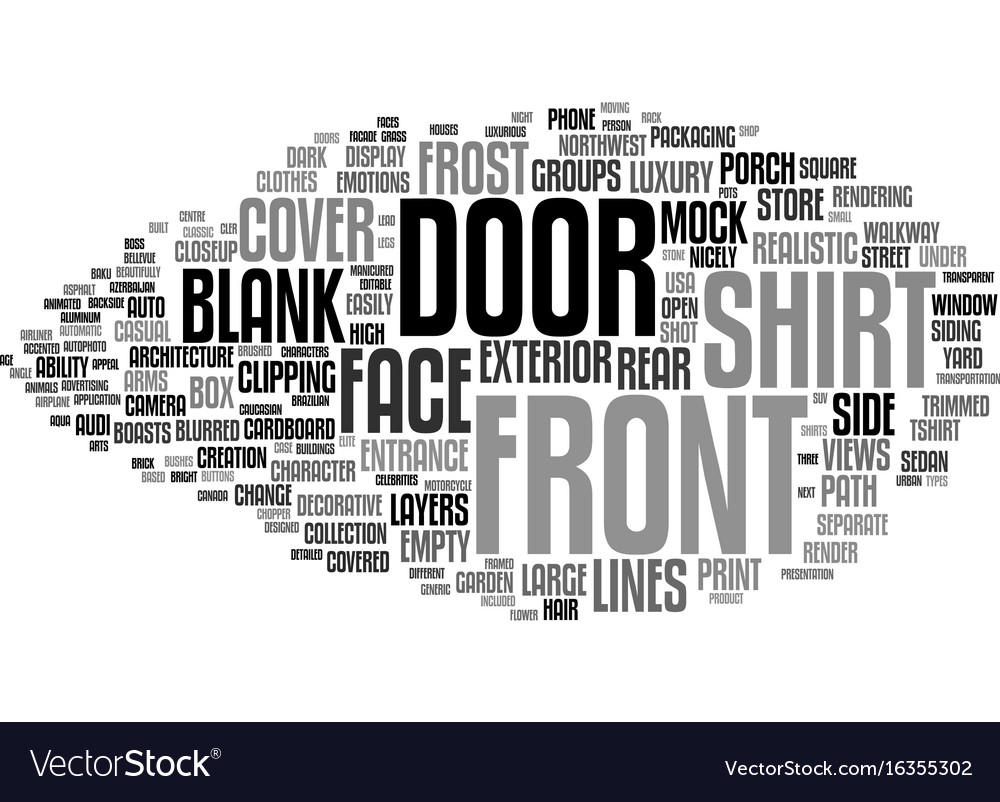 Front word cloud concept Royalty Free Vector Image