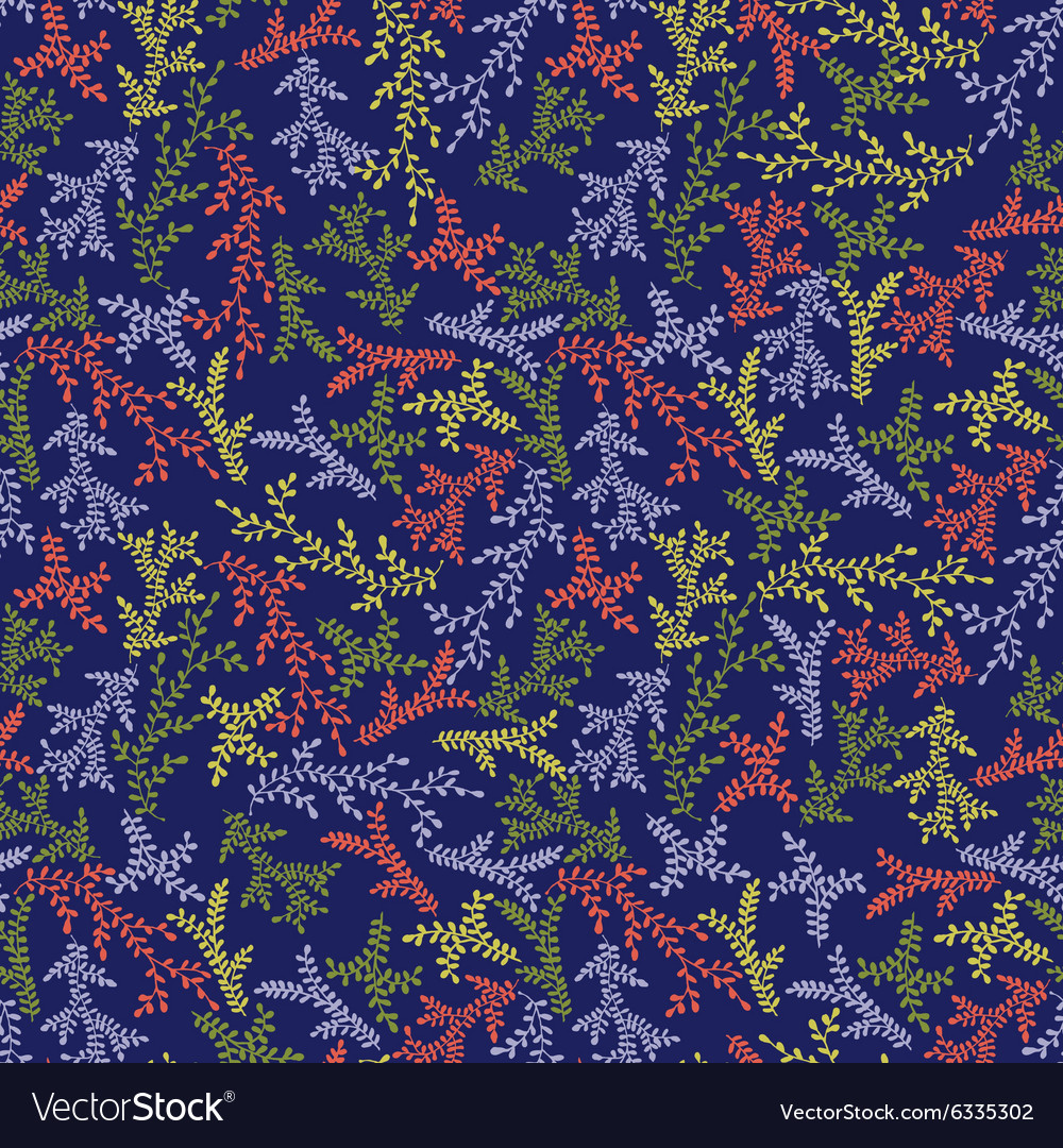 Hand-drawn branches pattern Royalty Free Vector Image