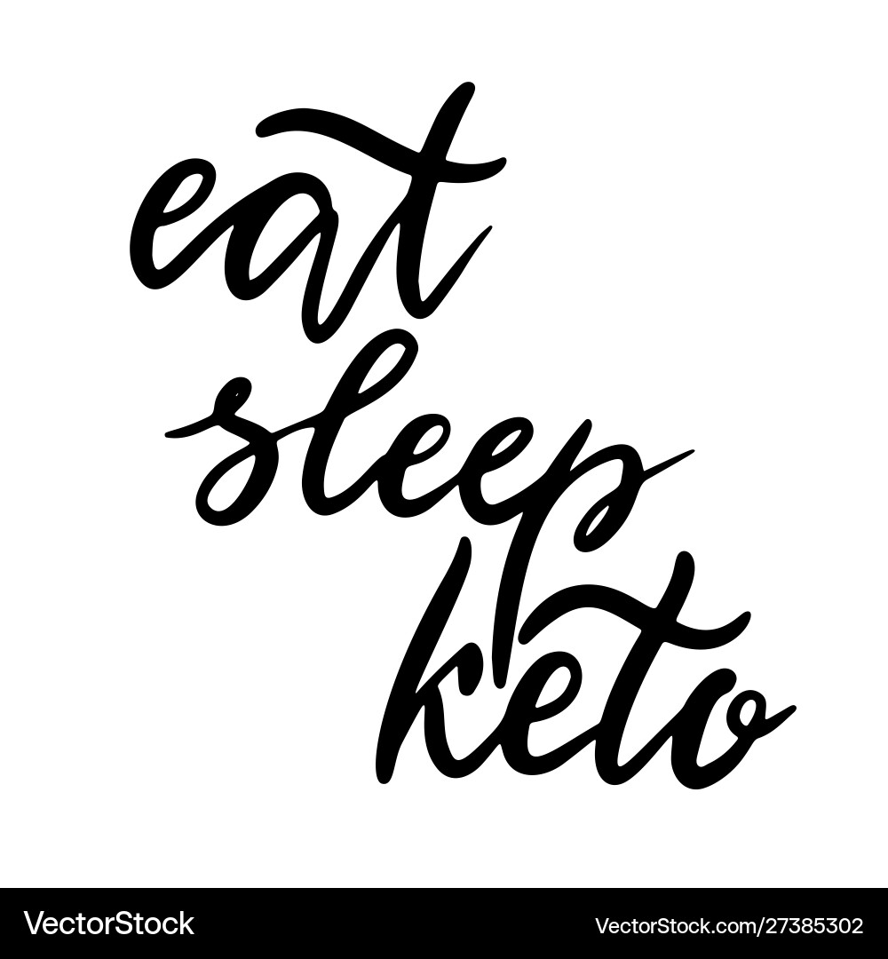 Keto lettering inscription phrase Royalty Free Vector Image