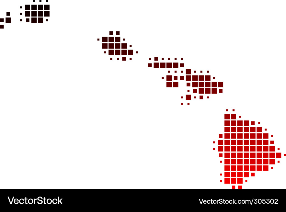 Map of hawaii Royalty Free Vector Image - VectorStock