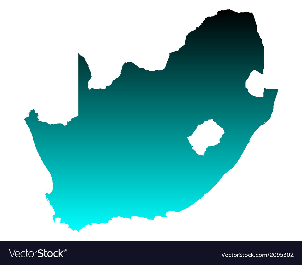 Map of south africa Royalty Free Vector Image - VectorStock