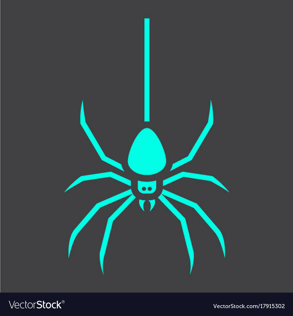 Spider glyph icon halloween and scary danger Vector Image