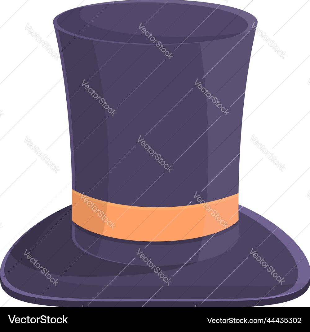 Trick hat icon cartoon magician cap Royalty Free Vector