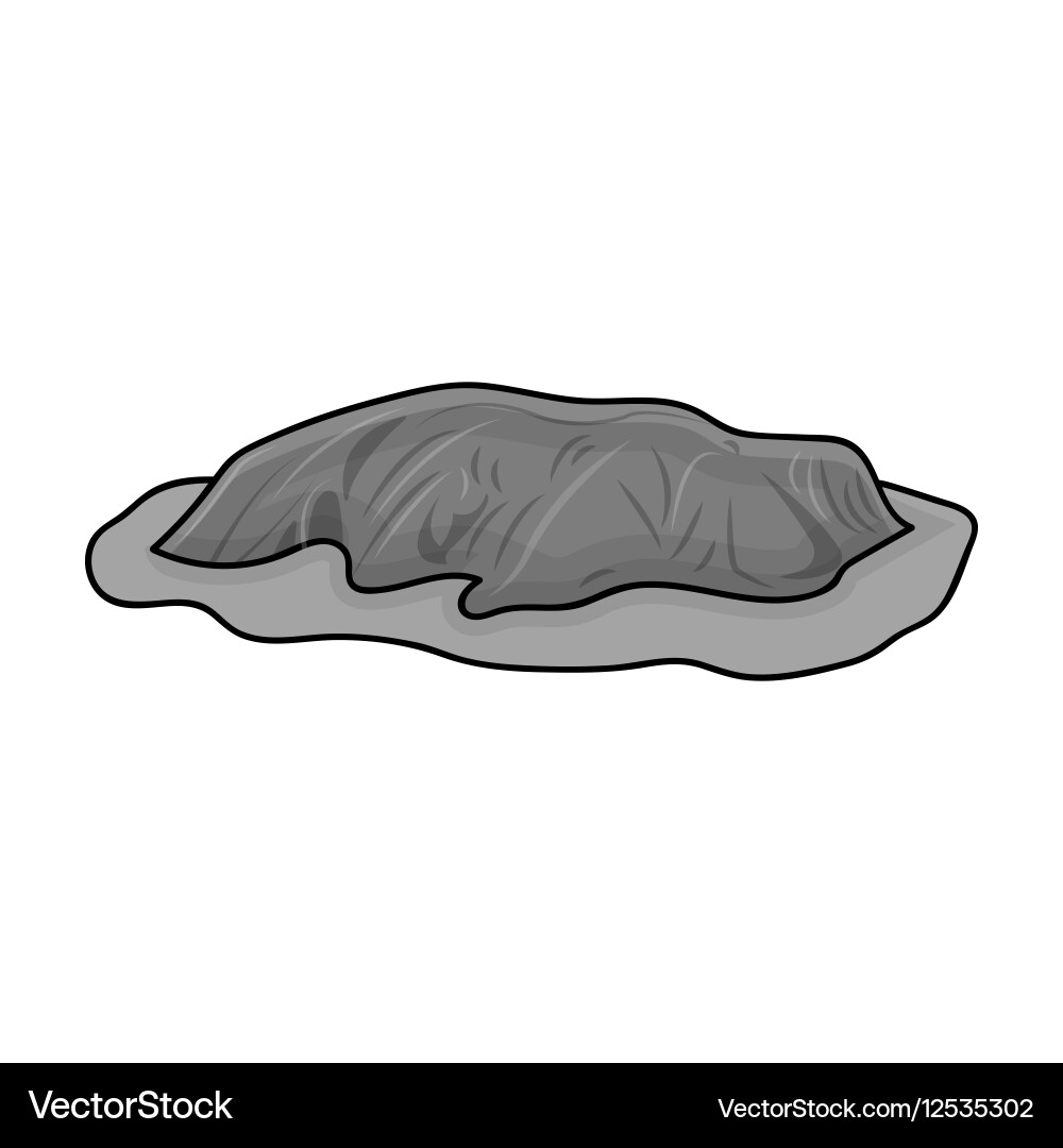Uluru icon in monochrome style isolated on white Vector Image