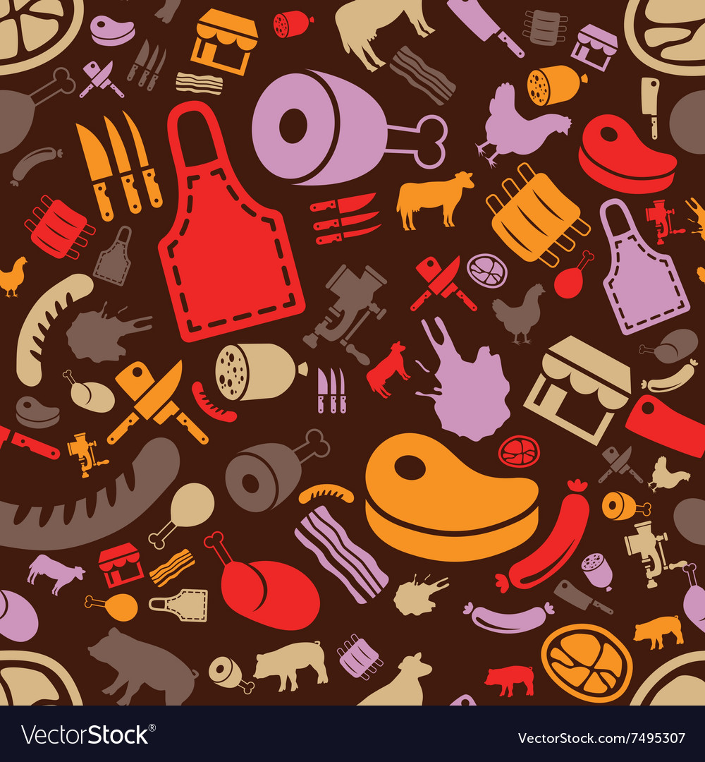 Butcher pattern Royalty Free Vector Image - VectorStock