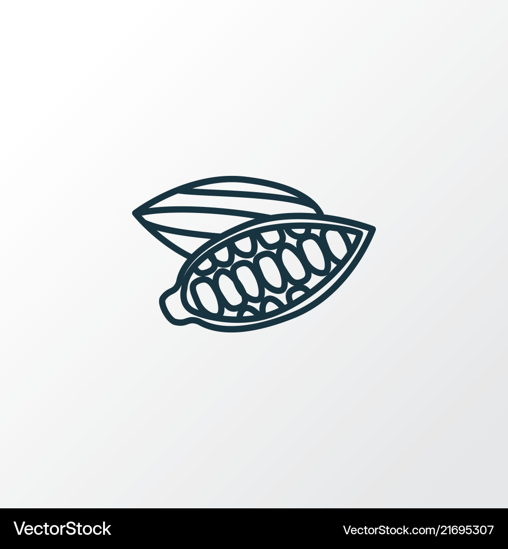 Cacao nut icon line symbol premium quality Vector Image