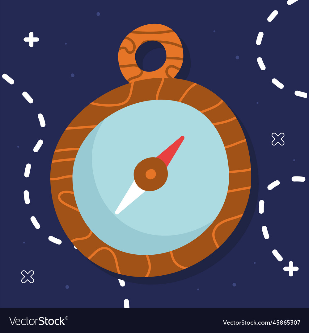 Compass guide device Royalty Free Vector Image