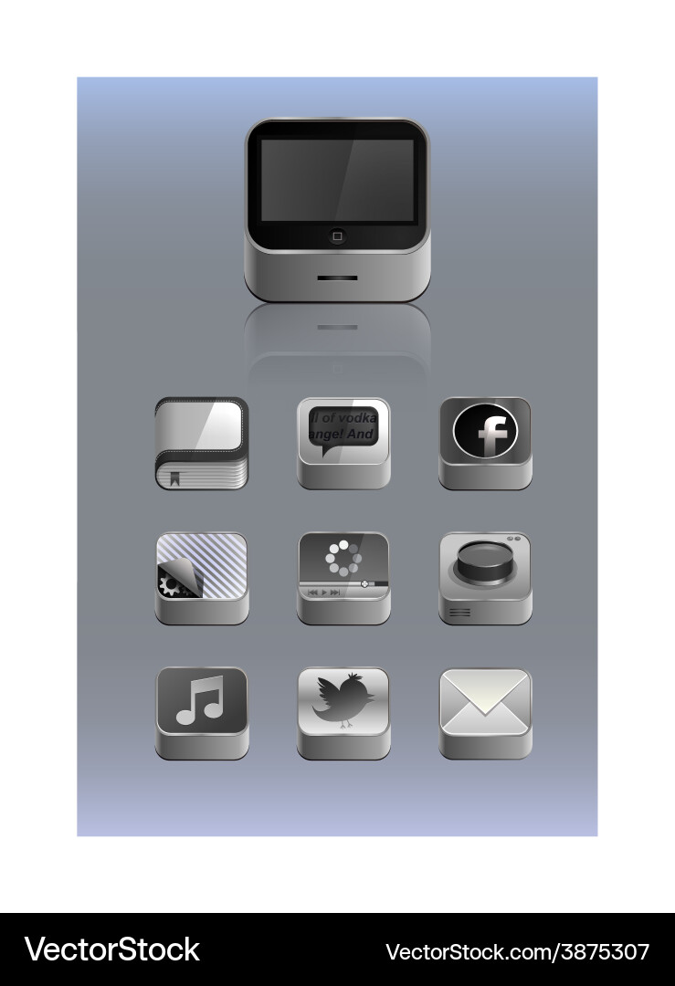 Detailed icons for smartphone Royalty Free Vector Image