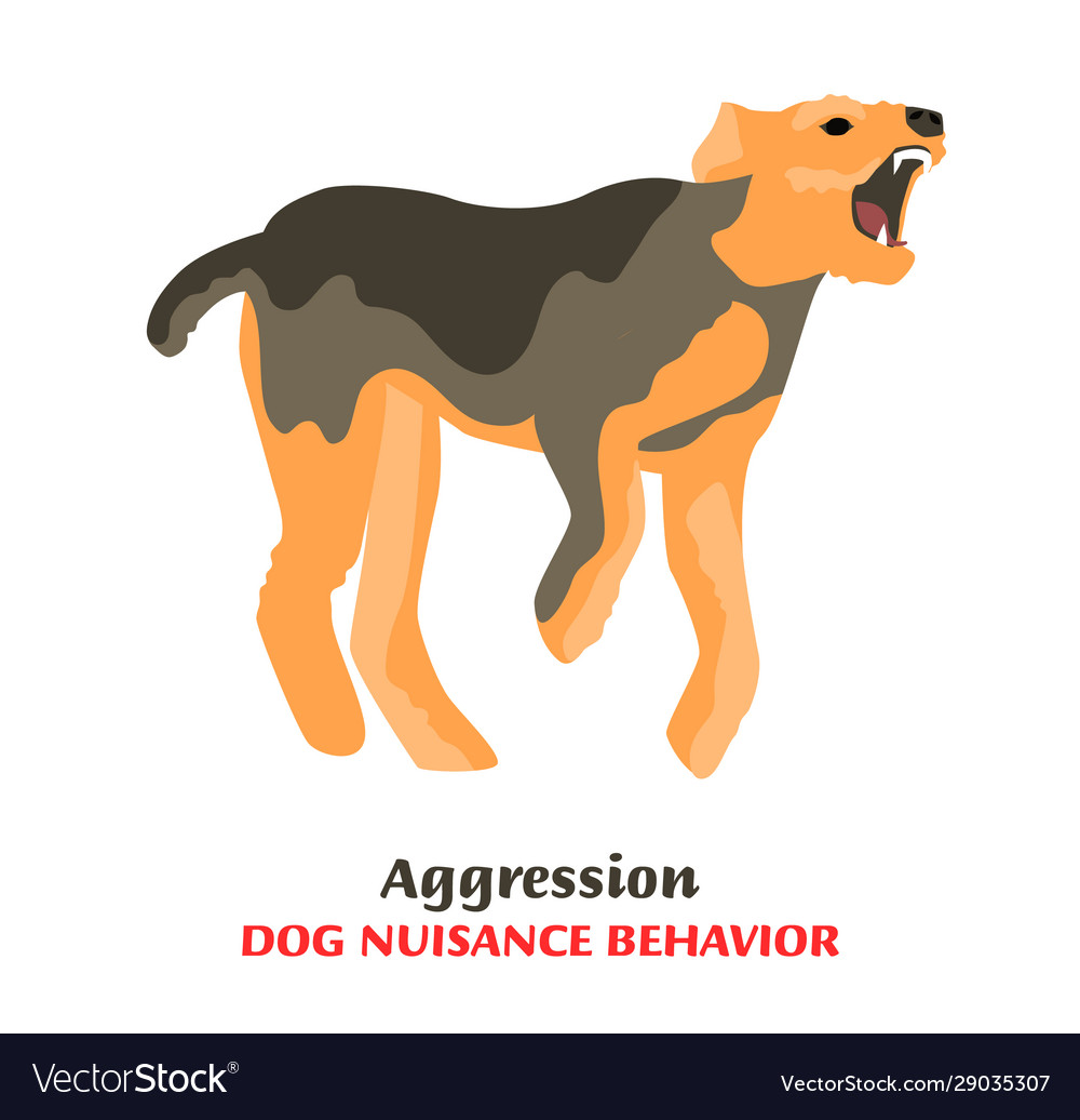 Dog behavior problems icon Royalty Free Vector Image