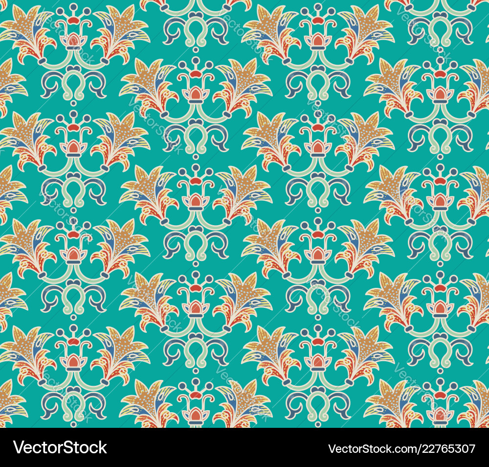 Floral patten in oriental style Royalty Free Vector Image