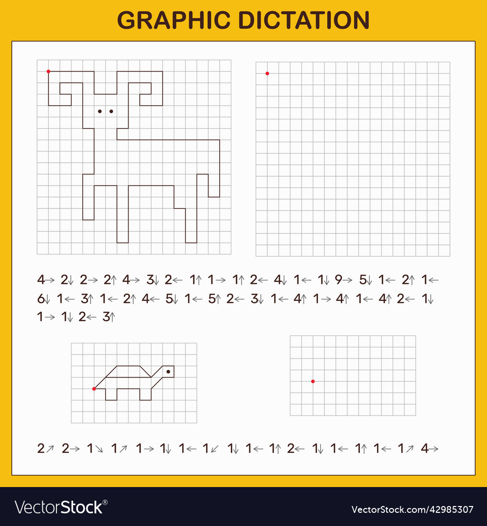 Graphic Dictation Educational Games For Kids Vector Image graphic-dictation-educational-games-for-kids-vector-image