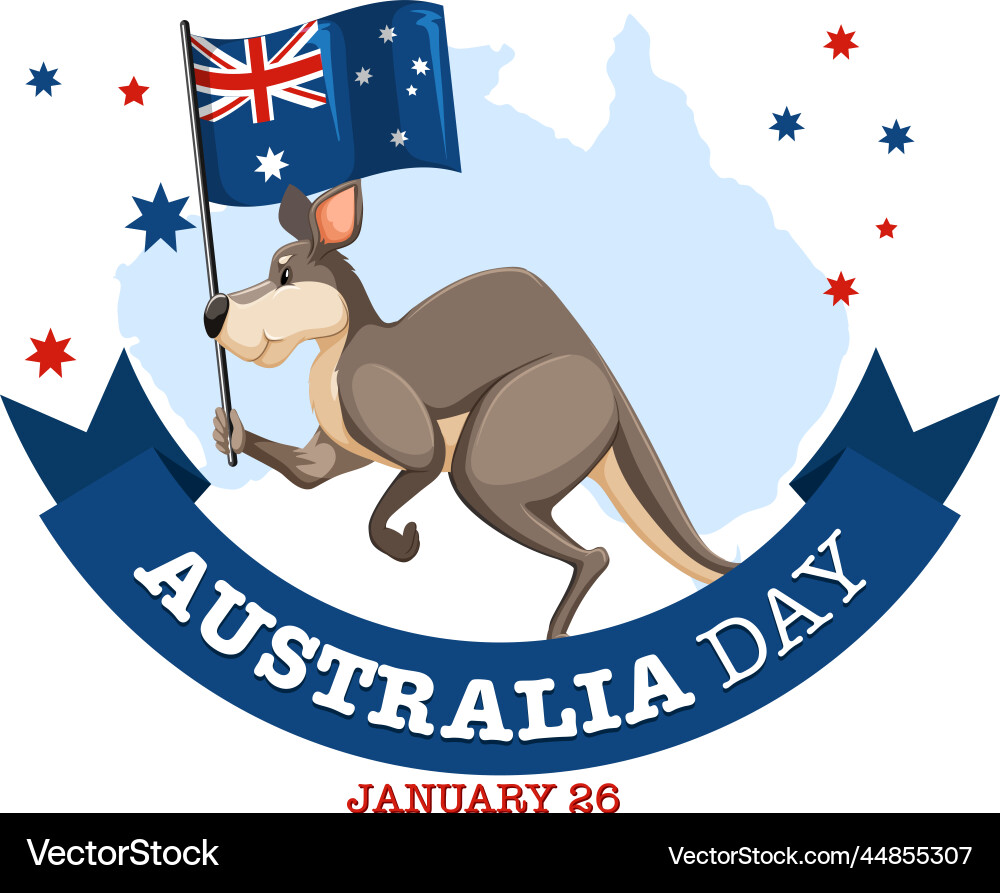 Happy australia day banner design Royalty Free Vector Image