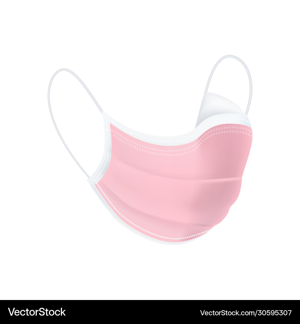 Medical mask virus protection Royalty Free Vector Image