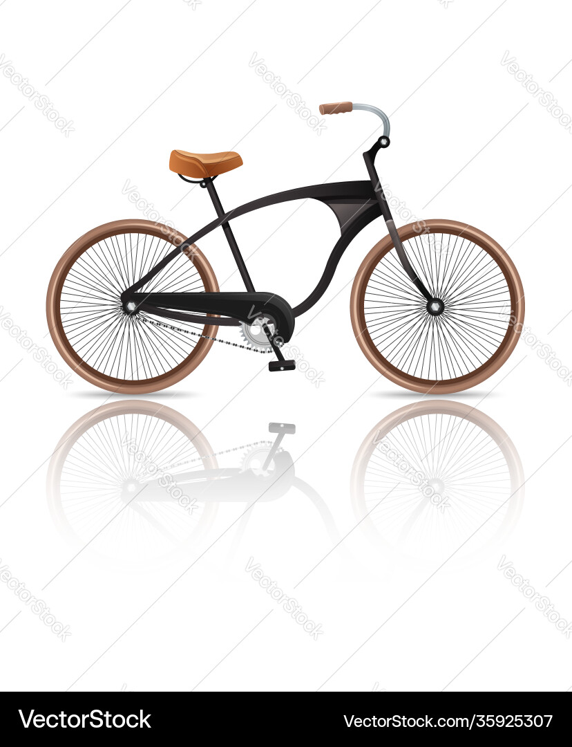 Realistic bicycle isolated Royalty Free Vector Image