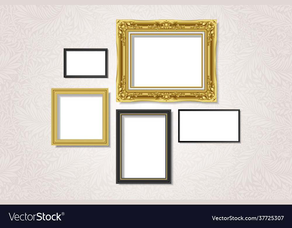 Set gallery frames Royalty Free Vector Image - VectorStock