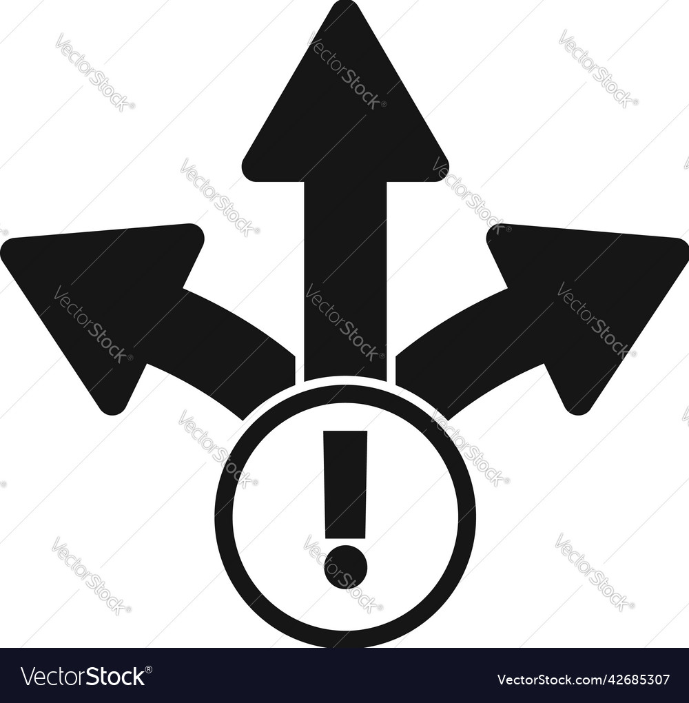 Solution direction icon simple creative Royalty Free Vector