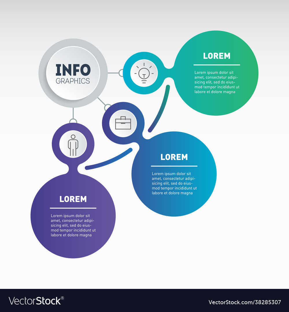 Template service tree info chart info graphic Vector Image