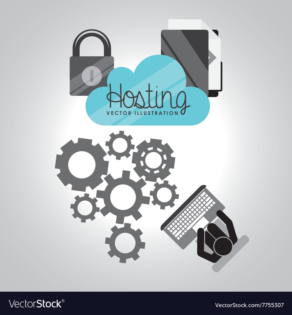 Web hosting design Royalty Free Vector Image - VectorStock