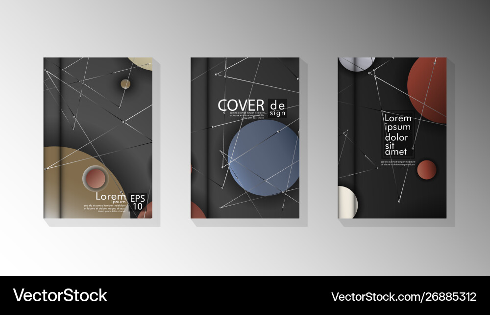 Abstract book cover design with a galaxy Vector Image