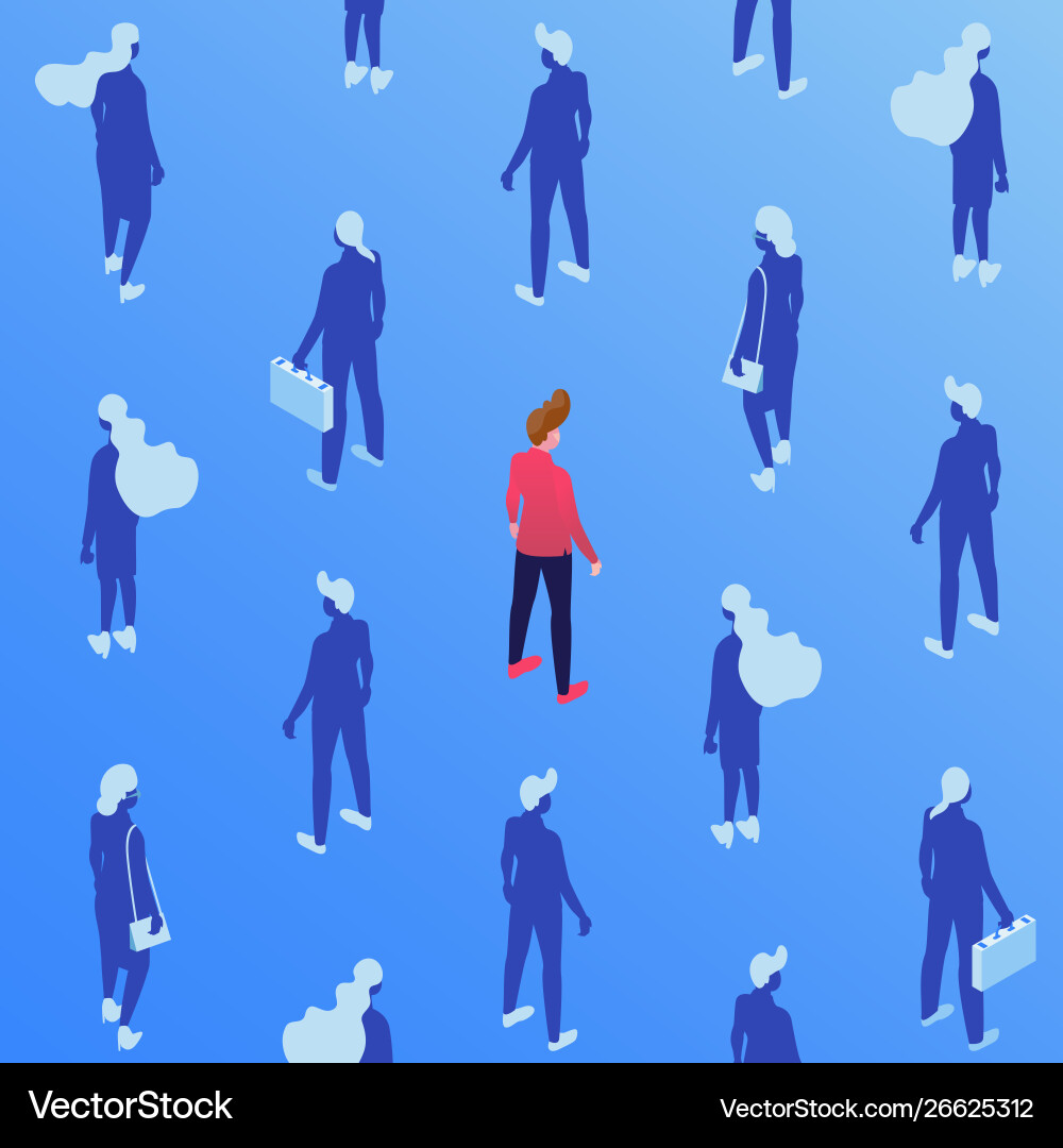 Corporate workers managers isometric seamless Vector Image