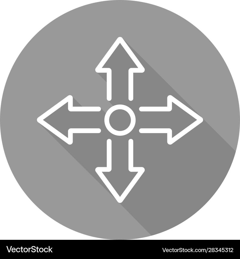 Delivery symbol flat linear long shadow icon Vector Image