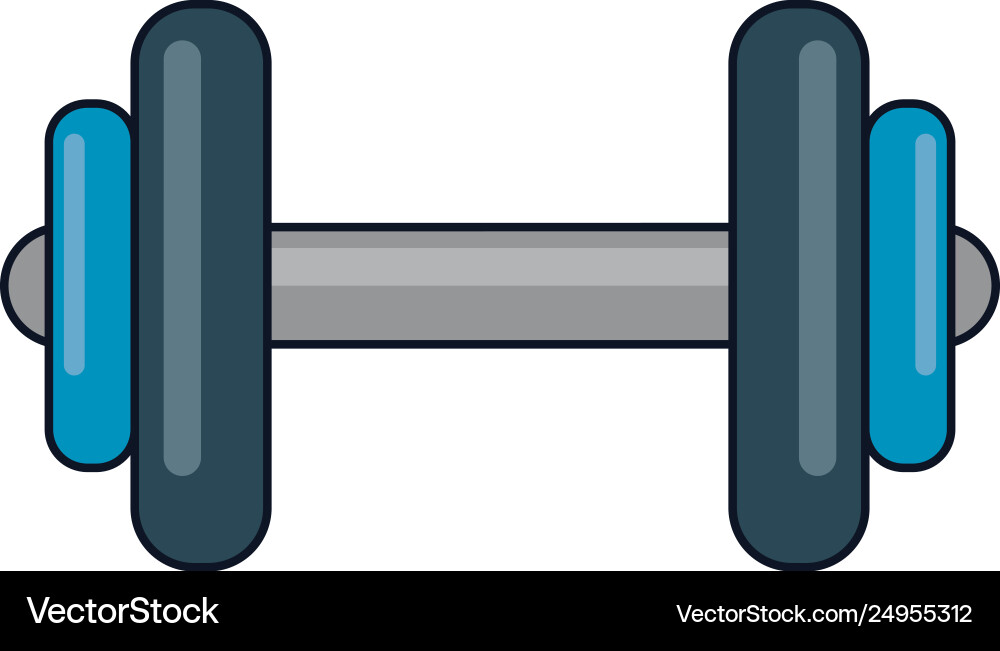 Gym equipment dumbell isolated Royalty Free Vector Image