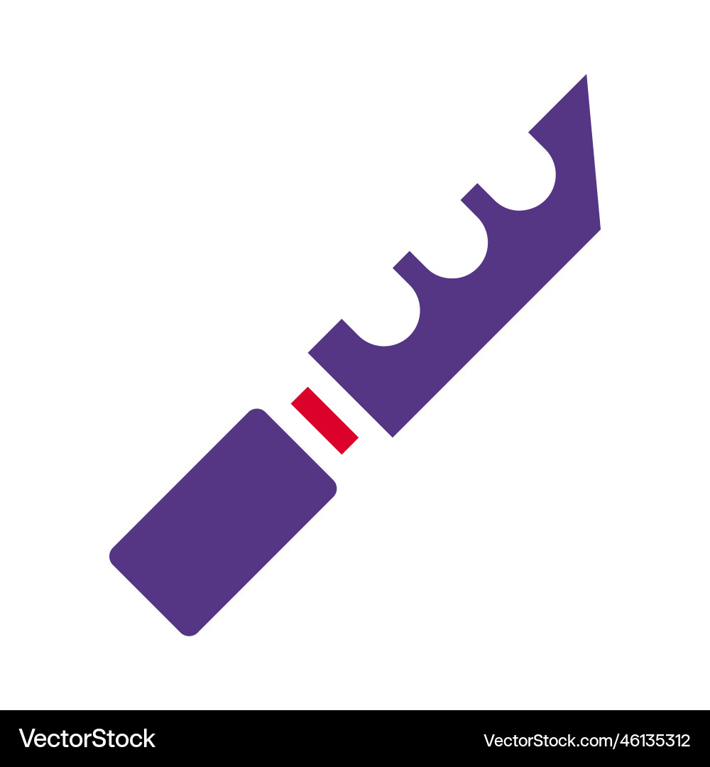 Knife icon solid red purple style military army Vector Image