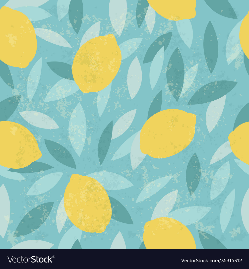 Lemon seamless pattern summer Royalty Free Vector Image