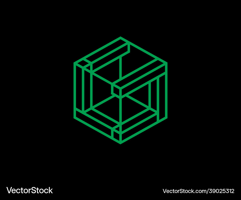 Modern professional logo monogram g in geometric Vector Image