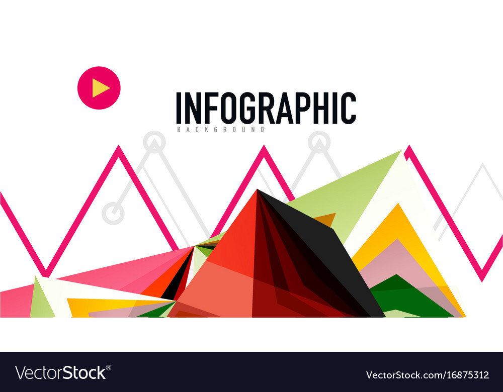 Modern triangle presentation template Royalty Free Vector