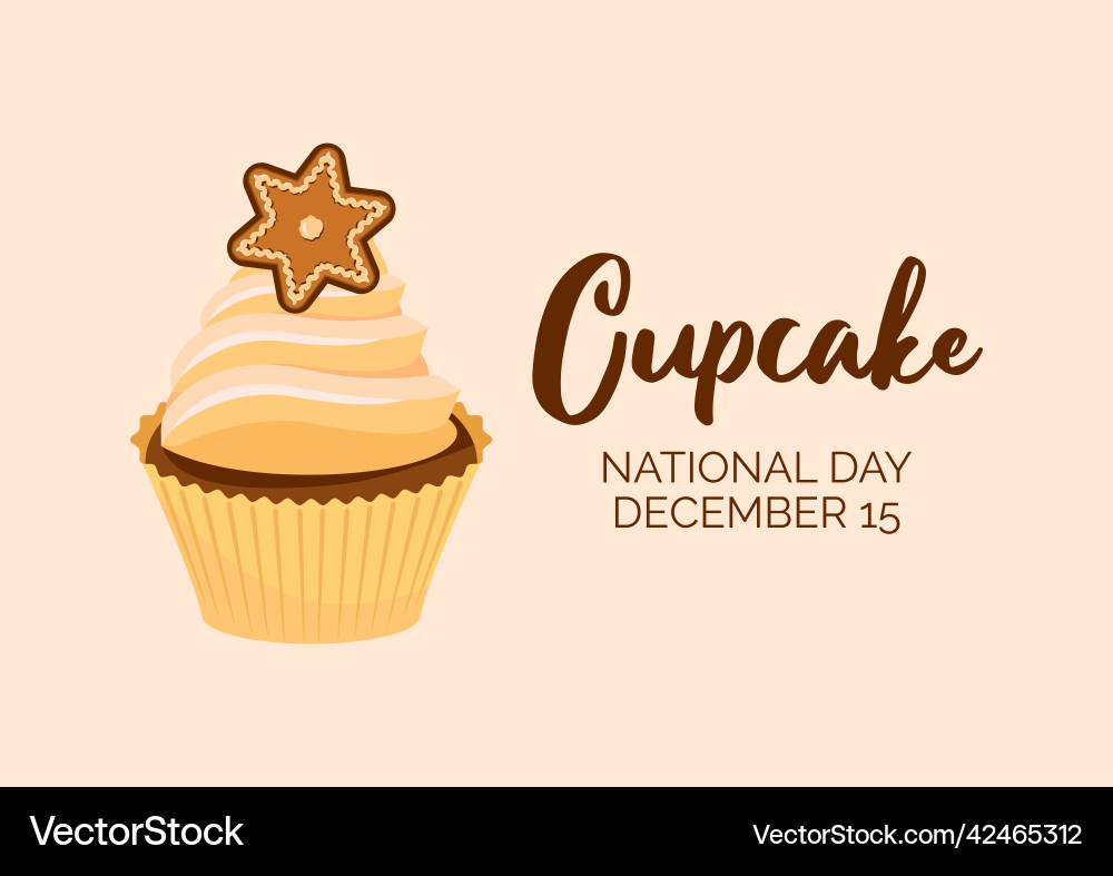 National cupcake day on december 15 icon Vector Image