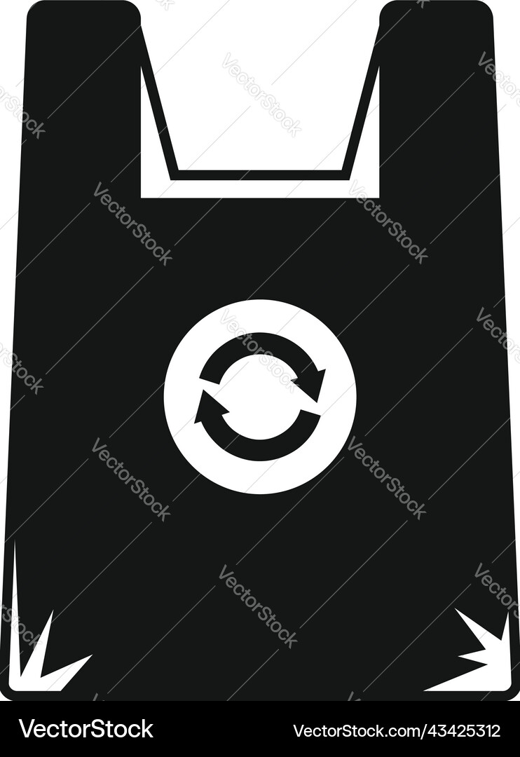 Recycle bag icon simple eco waste Royalty Free Vector Image