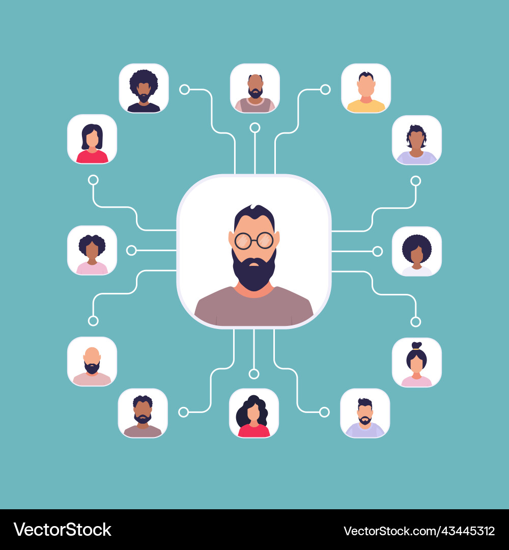 Scheme of subordination people previous Royalty Free Vector