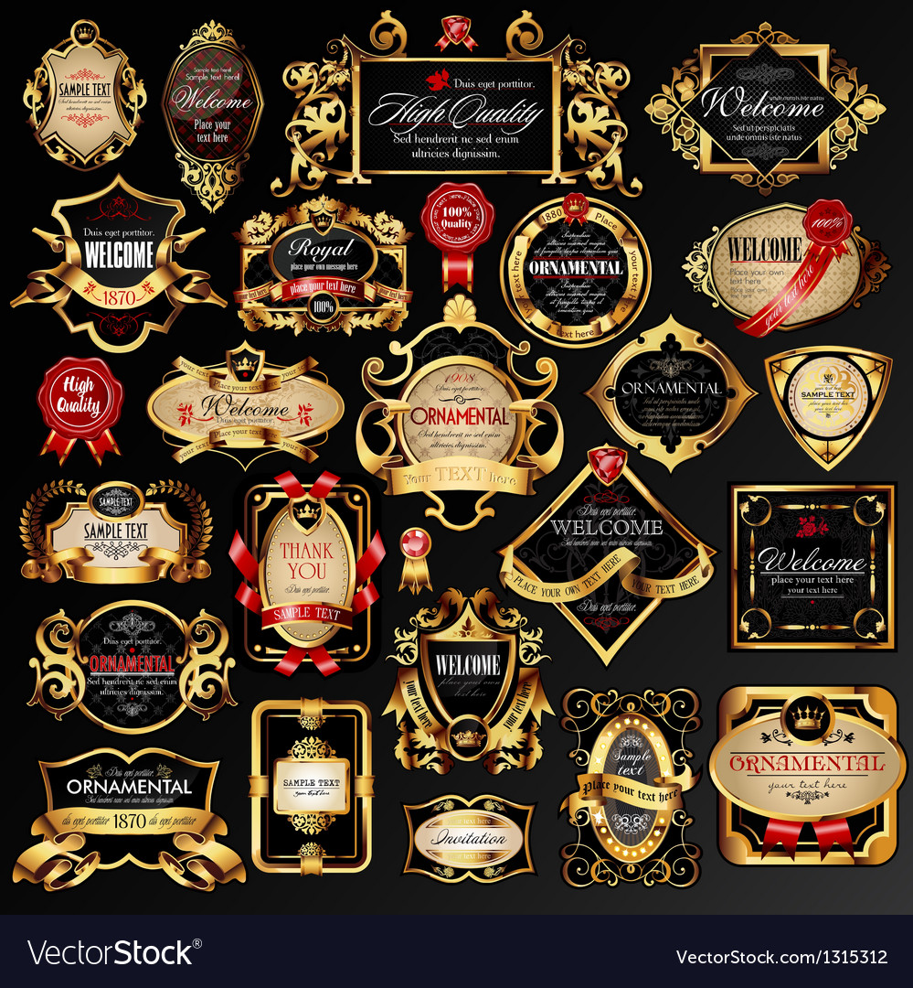 Set labels Royalty Free Vector Image - VectorStock